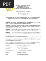 EXECUTIVE ORDER-BDRRMC, Sample | PDF | Emergency Management | Emergency