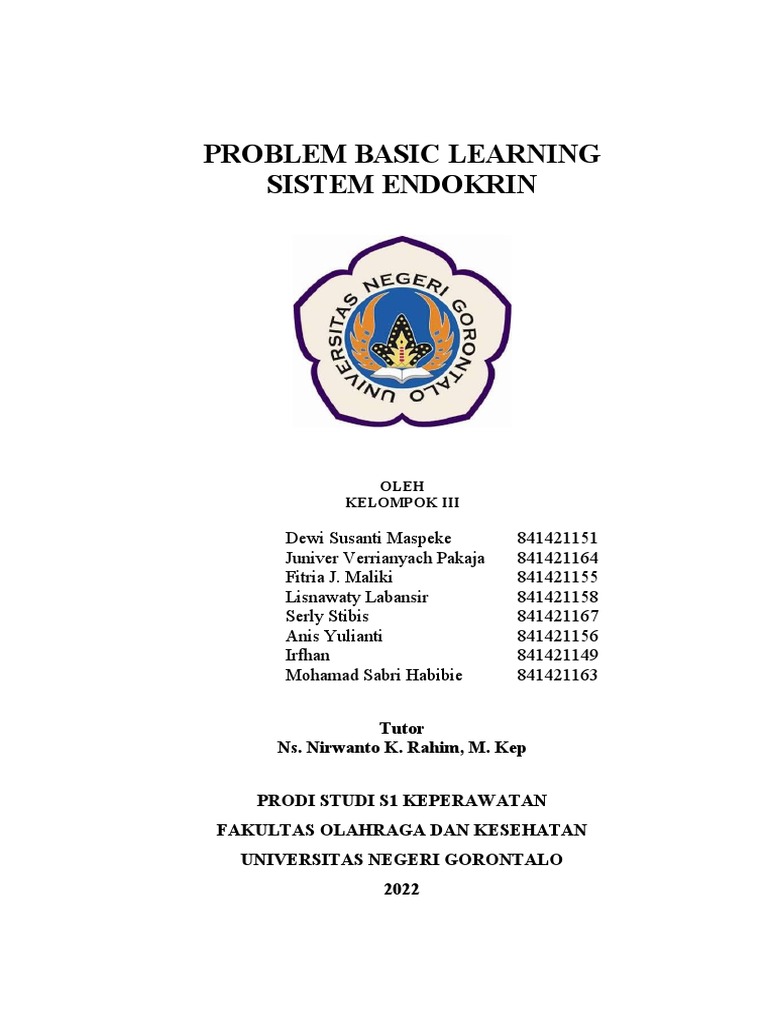 Kasus 3 PBL Sistem Endokrin | PDF | Kesehatan Holistik | Sains & Matematika