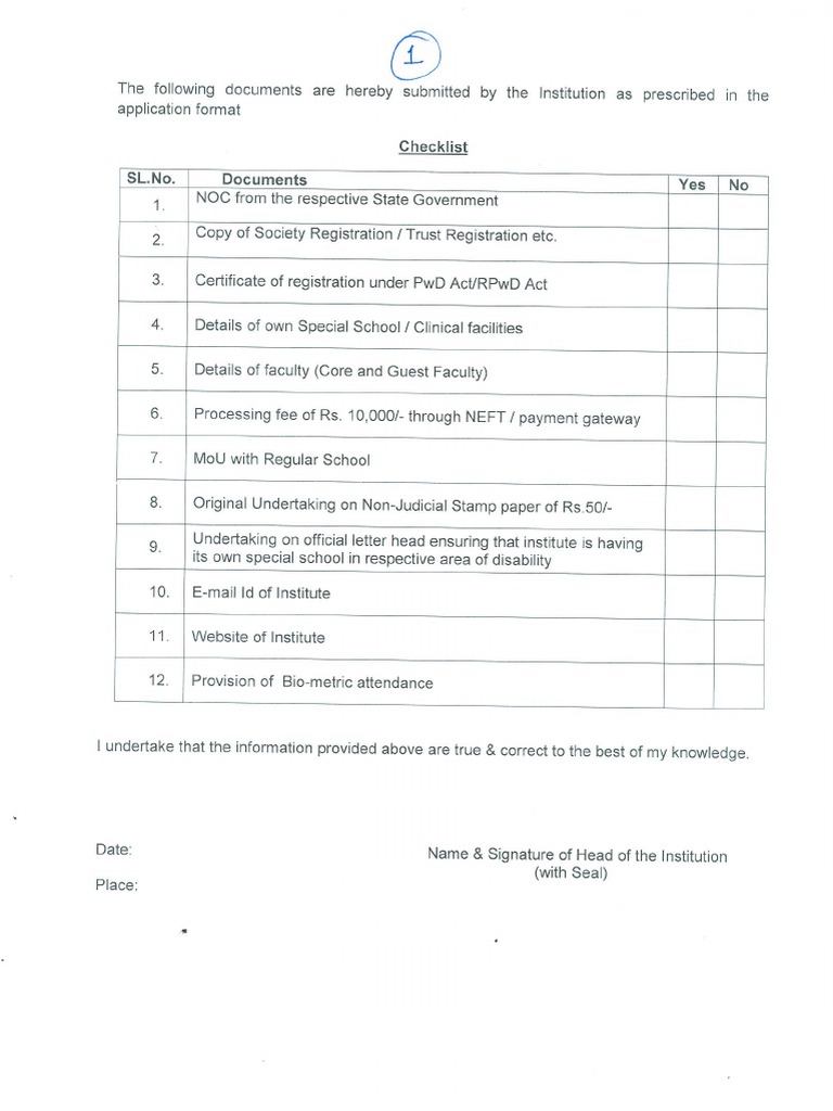 Checklist 2022 23 | PDF