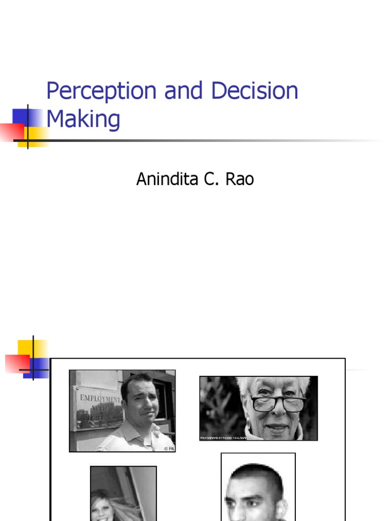 Perception and Decision Making | PDF | Perception | Psychology