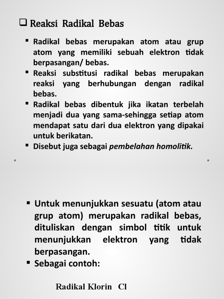 Reaksi Radikal Bebas dan Peroksida | PDF