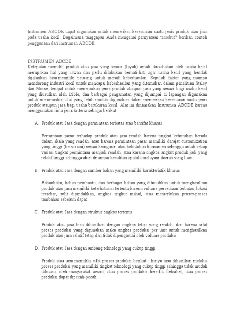 Diskusi 4 - Kewirausahaan | PDF