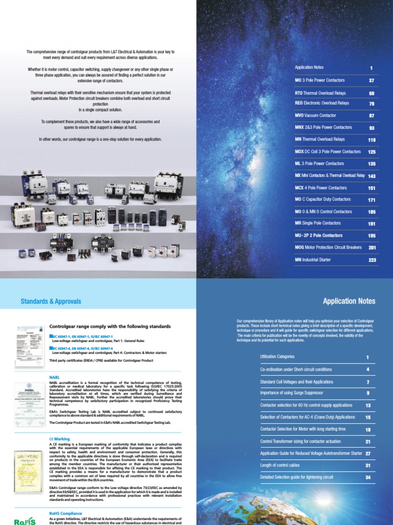 L & T Catalogue 3 | PDF | Electric Motor | Relay