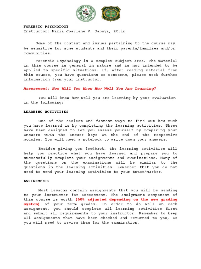 Forensic Psychology Module 1 | PDF | Psychology | Witness