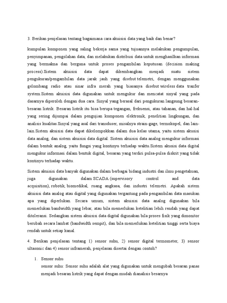UAS SENSOR AKTUATOR 3 Dan 4 | PDF | Sains & Matematika | Komputer