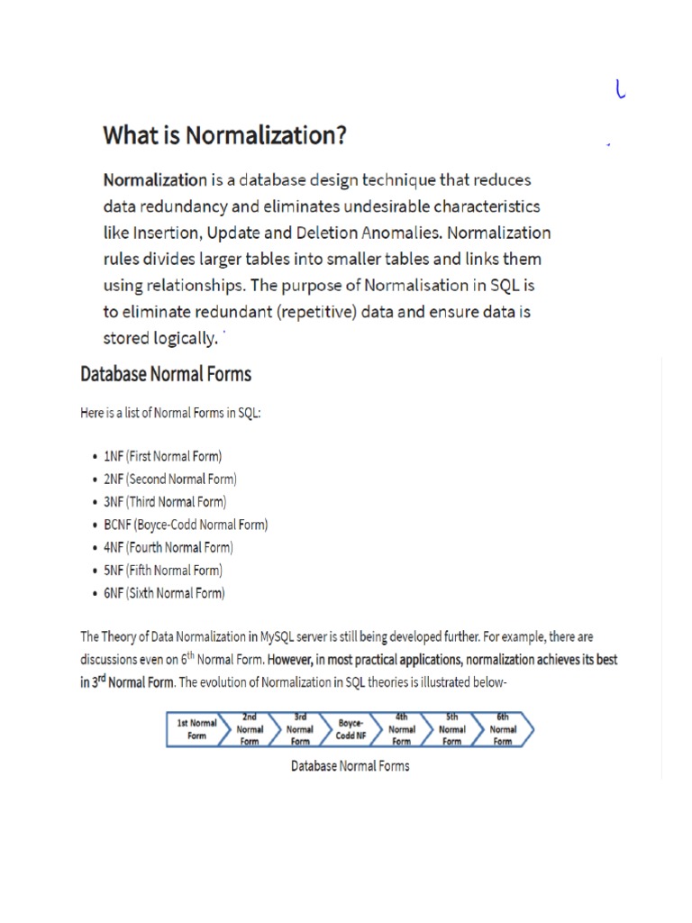 Normalization | PDF
