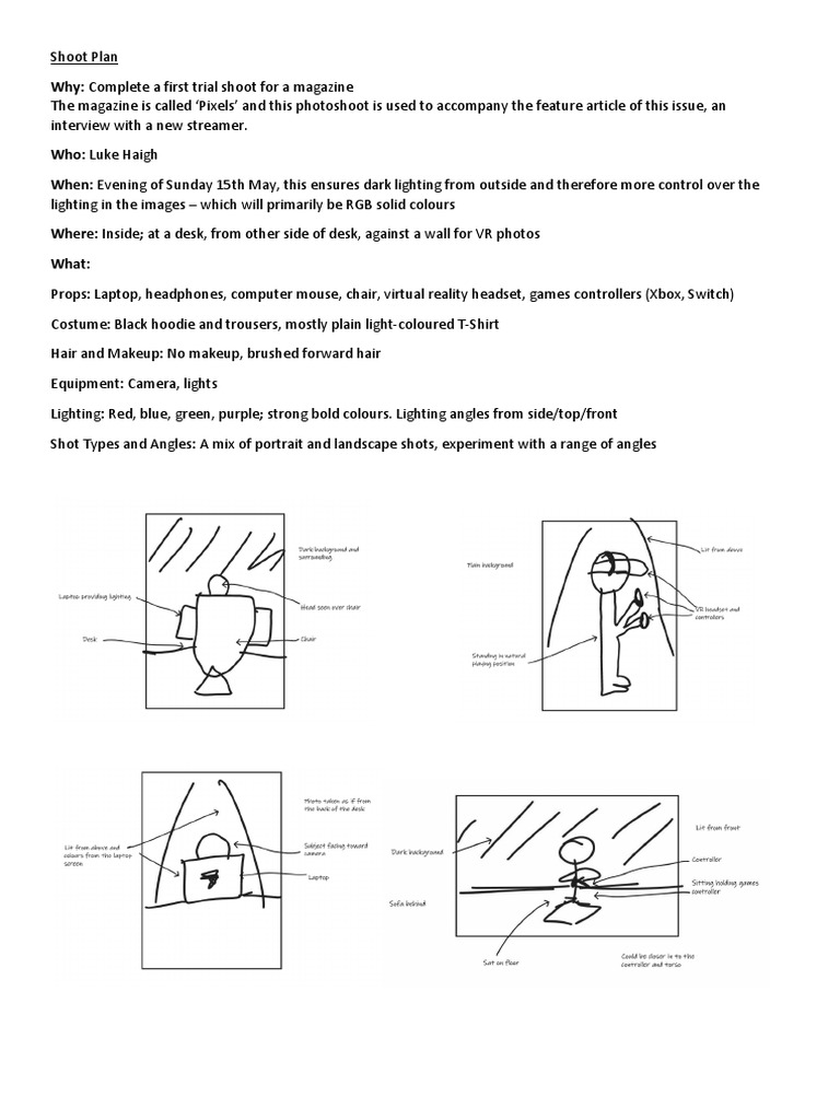 Shoot Plan PDF | PDF | Games & Activities | Home & Garden