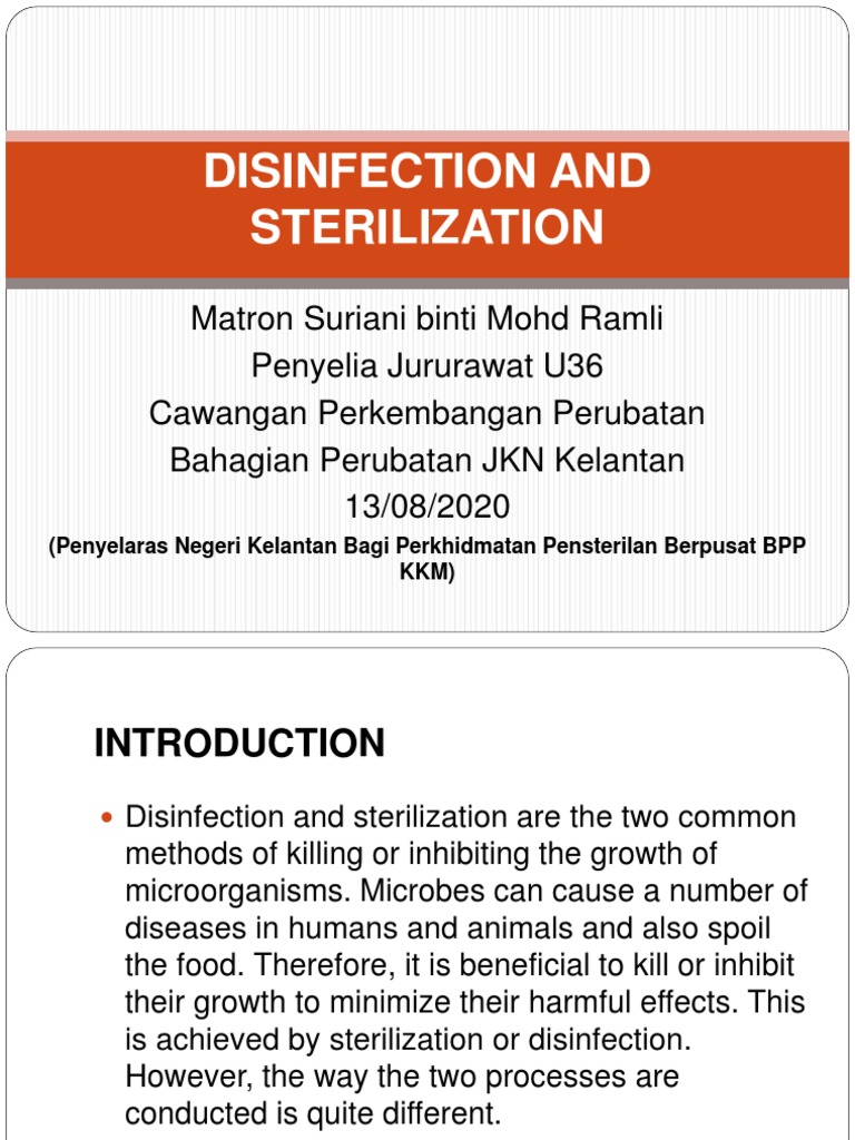 Sterilisation & Disinfection | PDF | Sterilization (Microbiology) | Disinfectant