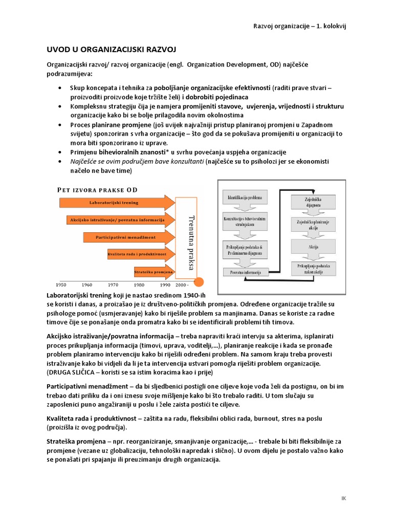 Kolokvij Razvoj Organizacije EFZG | PDF