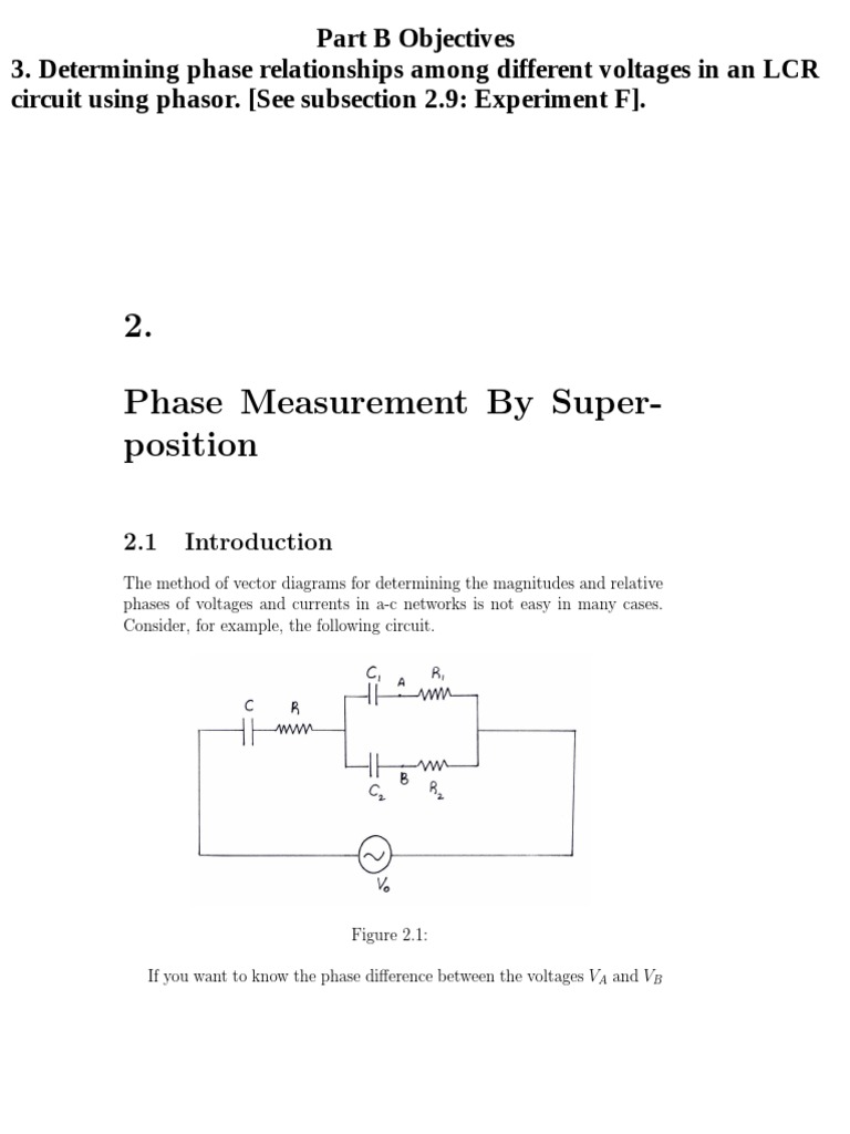 Phase Measurement in LCR Circuits | PDF | Electrical Network | Voltage