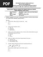 Soal UAS PAI Kelas 2 SD Semester 1 (Ganjil) Dan Kunci Jawaban | PDF