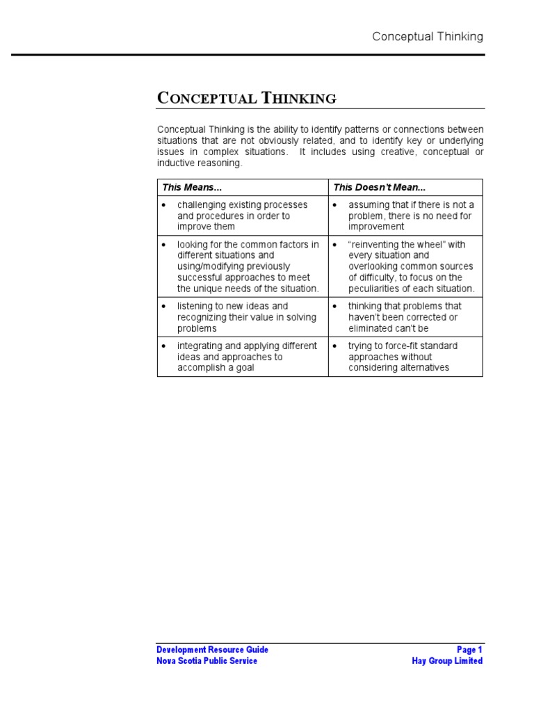 Conceptual Thinking | PDF