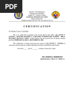 Certification of Leave Without Pay | PDF