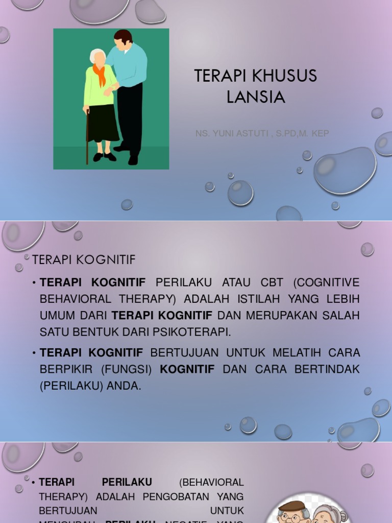 Terapi Khusus Lansia | PDF