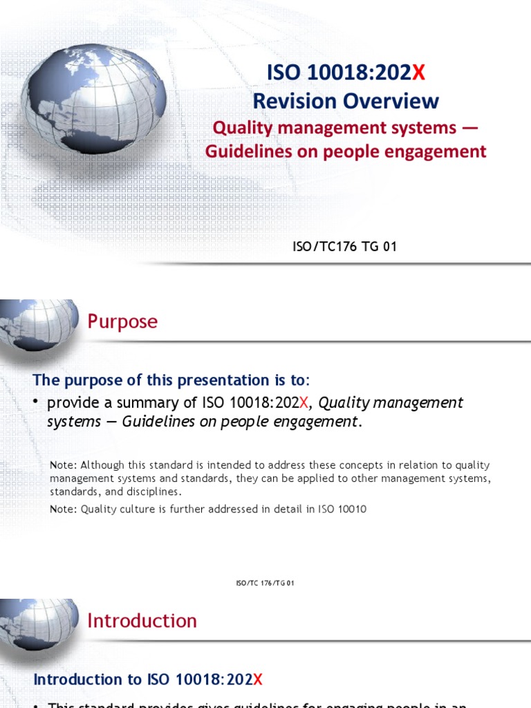 ISO 10018 202X Revision Overview - People Engagement R6 | PDF | Quality ...