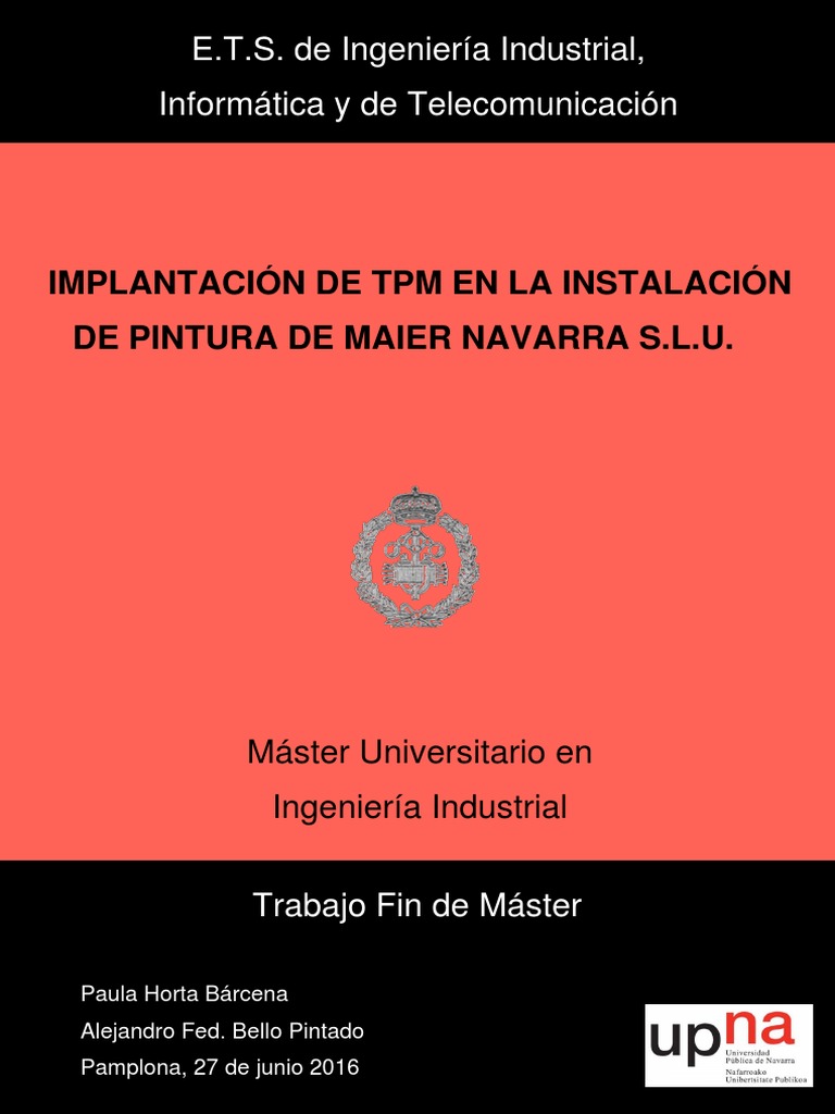 Implantación de TPM en Maier Navarra | PDF | Business | Economias