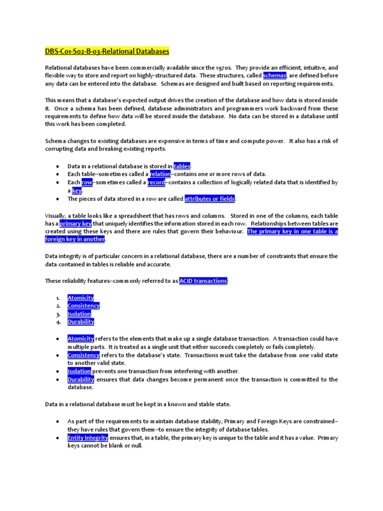 DBS-C01-S02-B-03-Relational Databases | PDF | Databases | Relational Database