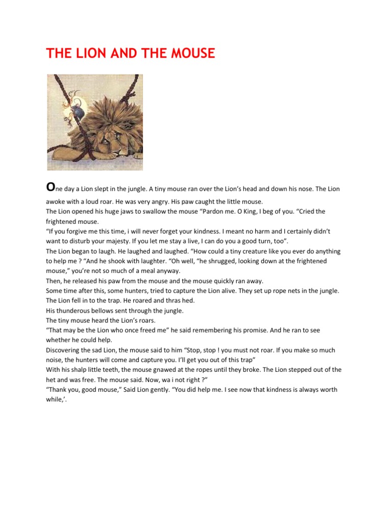 The Lion and The Mouse | PDF