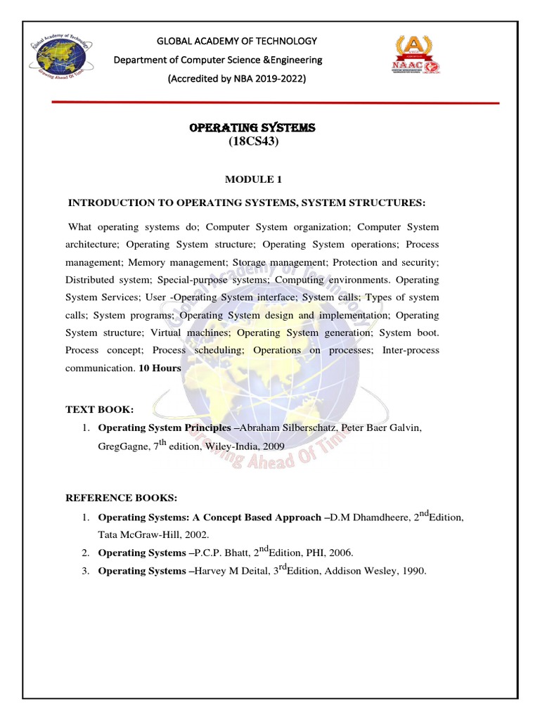 Introduction To Operating Systems, System Structures | PDF | Operating ...