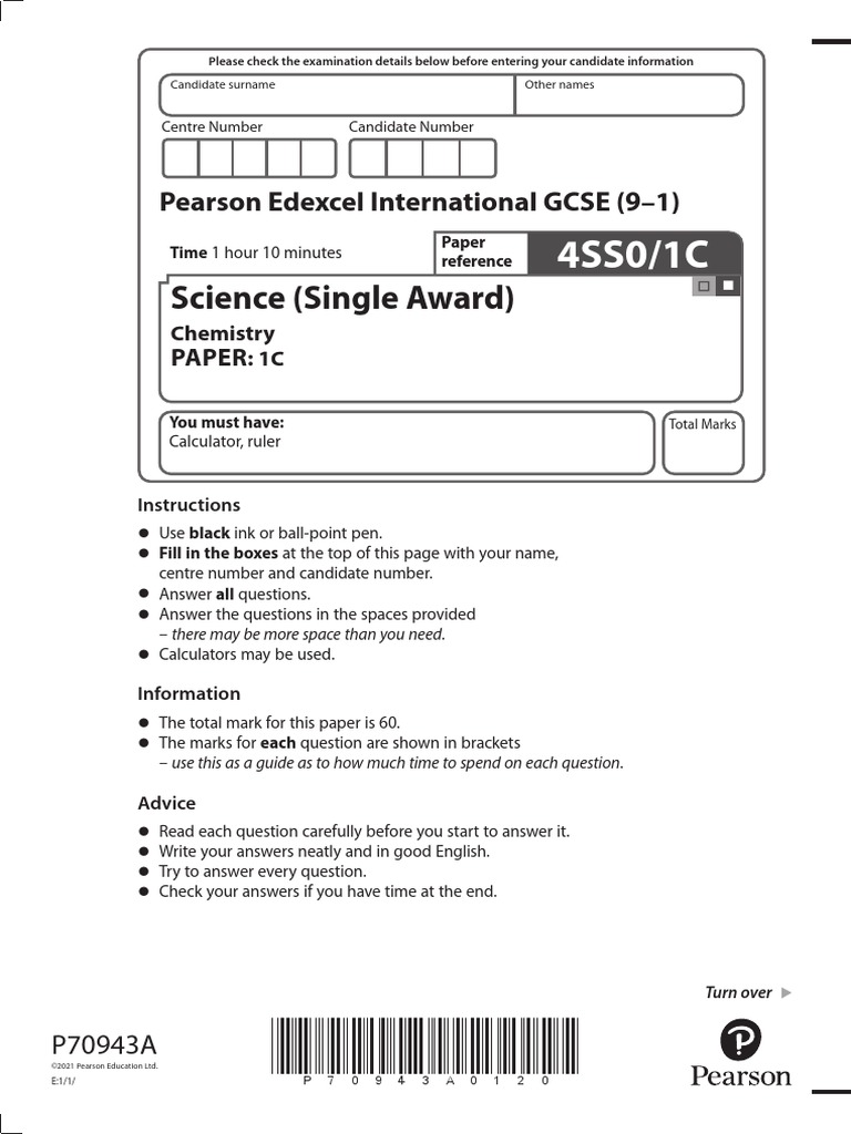 Science (Single Award) : Pearson Edexcel International GCSE (9-1) | PDF ...