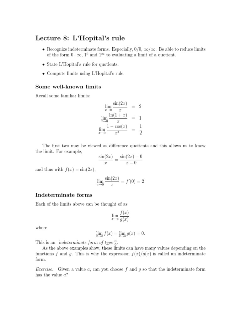 Lec 08 | PDF | Calculus | Mathematical Concepts