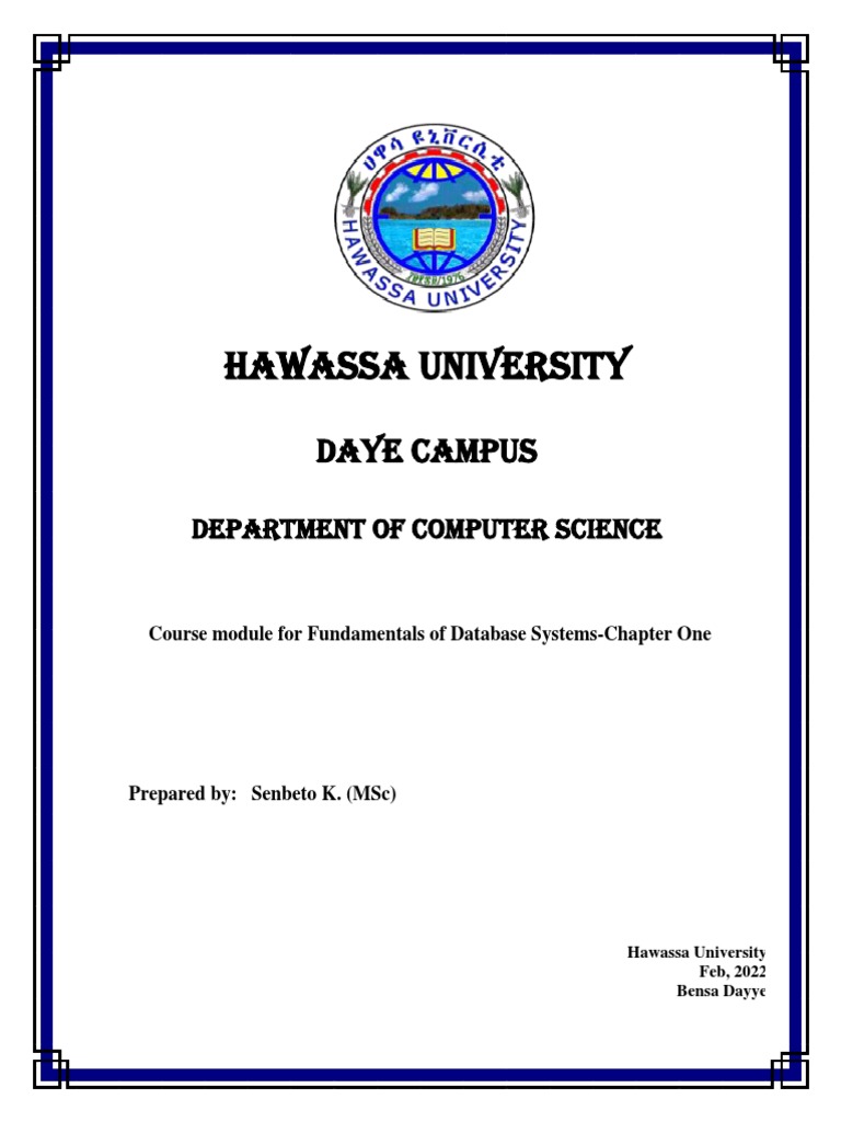 Fundamentals of Database System - Module - CHapter - One | PDF ...