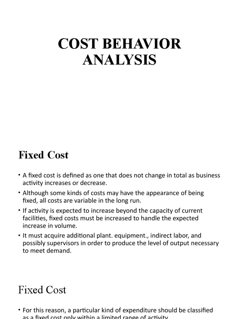 11-Cost Behavior Analysis | PDF | Linear Regression | Errors And Residuals