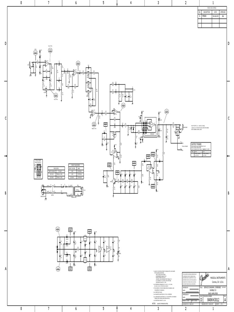 Fender Rumble 15 2010 Schematic Rev-A | PDF