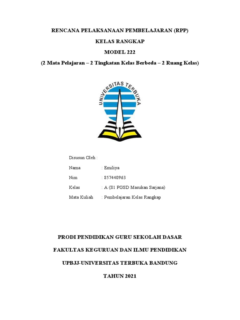 RPP Tematik PKR 222 | PDF