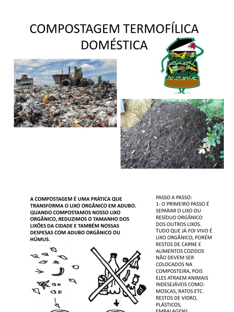 Compostagem Termofílica Doméstica | PDF