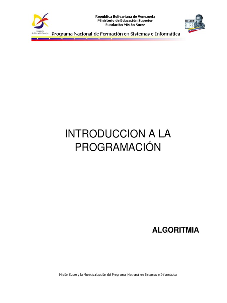 Introduccion A La Algoritmia Trayecto1 | PDF | Algoritmos | Lenguaje de ...