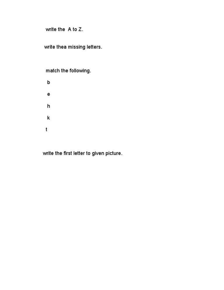 A to Z Letter Matching Activity | PDF