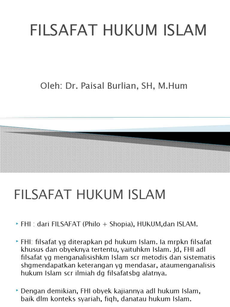 Filsafat Hukum Islam | PDF