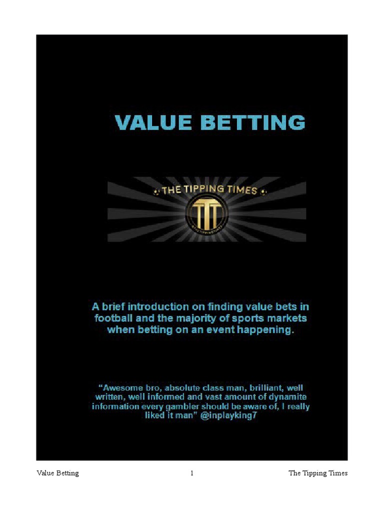 Value Betting 1 The Tipping Times | PDF | Odds | Wagering