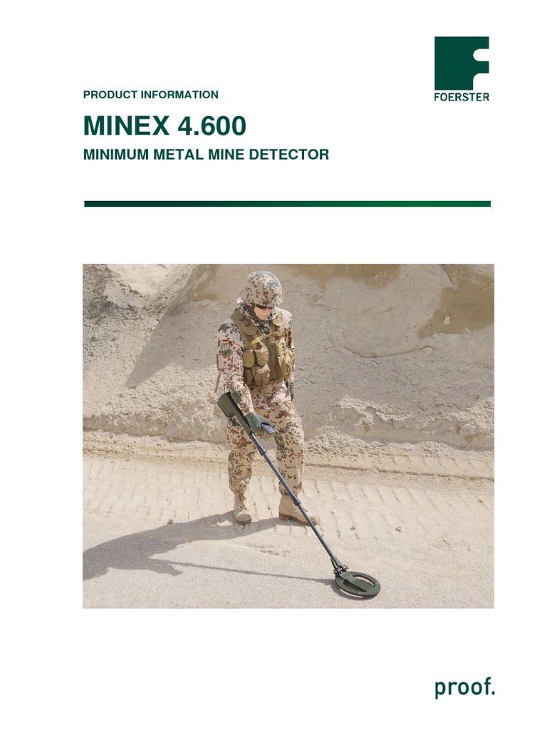 MINEX 4.600: Minimum Metal Mine Detector | PDF | Rechargeable Battery ...