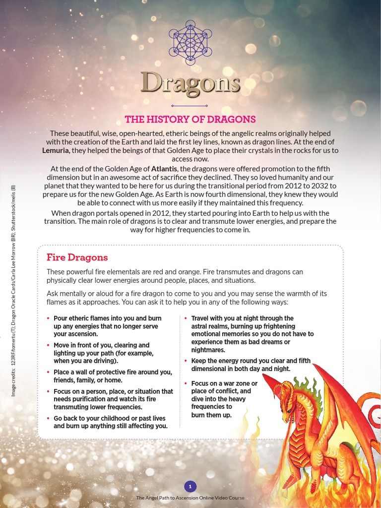 Diana Cooper Dragons Worksheet - pdf-1547102646 | PDF