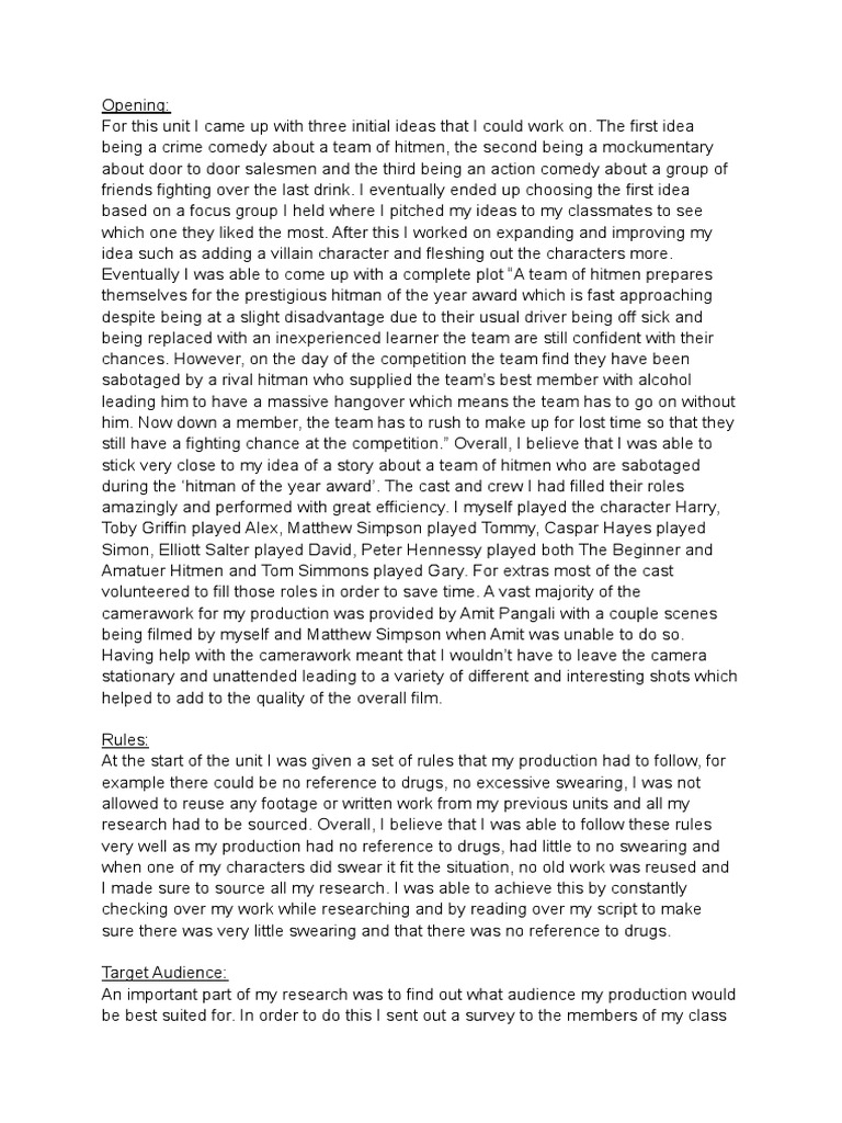 FMP 2 Evaluation | PDF