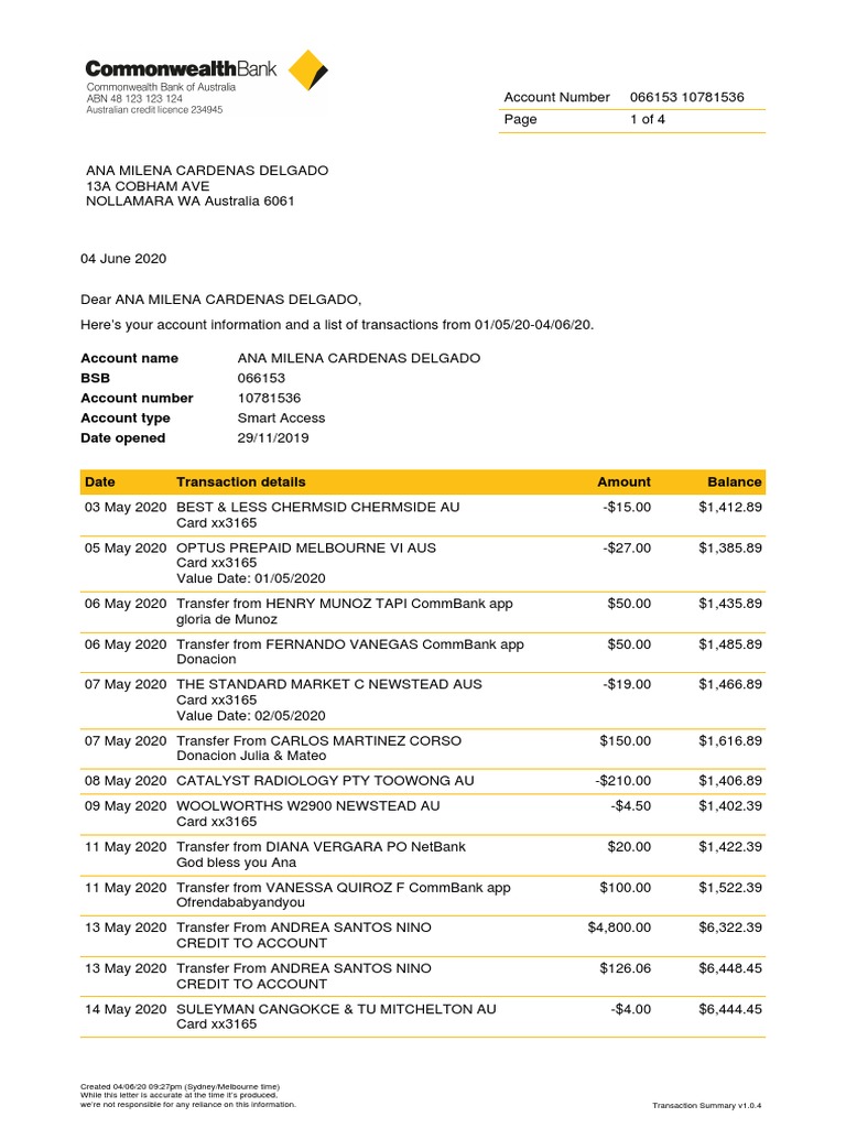 Account Name BSB Account Number Account Type Date Opened | PDF