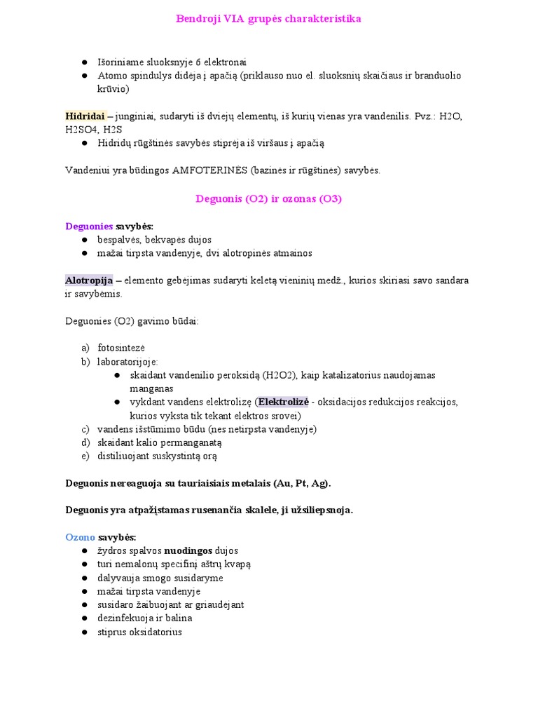 Deguonis Ir Siera | PDF