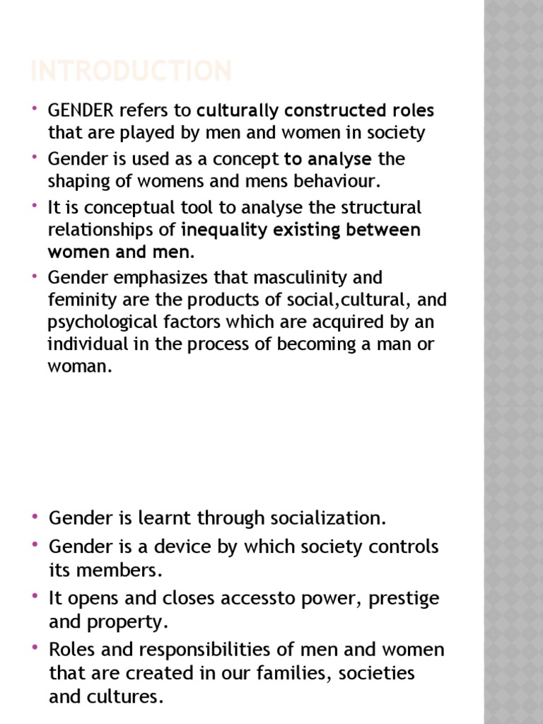 Social Construction of Gender | PDF | Gender Studies | Gender