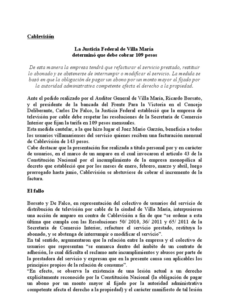 Cablevisión | PDF | Gobierno