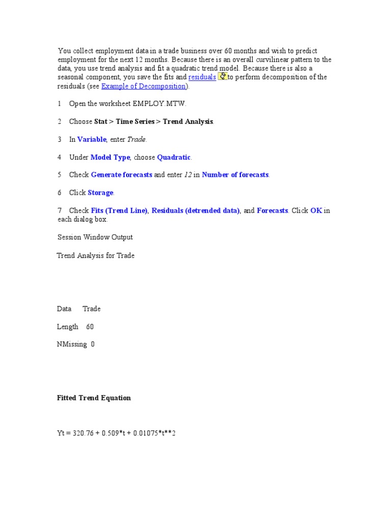 Ejemplo e Interpretación Trend Analysis | Download Free PDF | Forecasting | Errors And Residuals