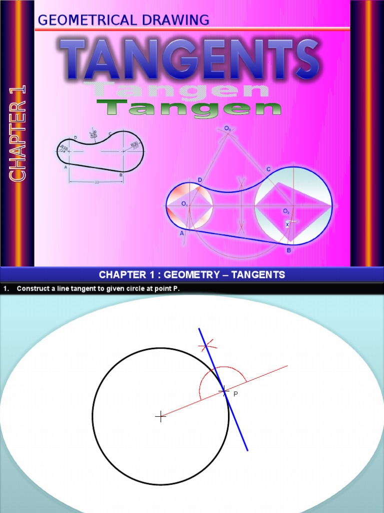 Engineering Drawing Form 4 (Tangents) | PDF | Tangent | Ellipse