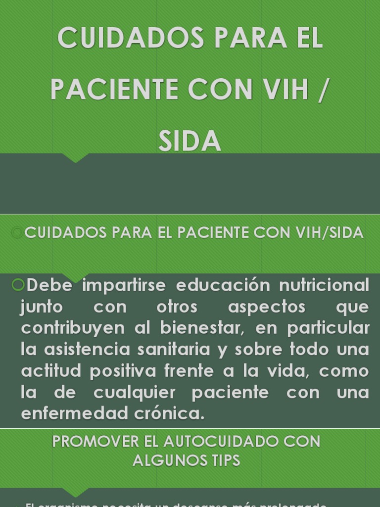 Cuidados para El Paciente Con Vih | PDF | VIH / SIDA | VIH