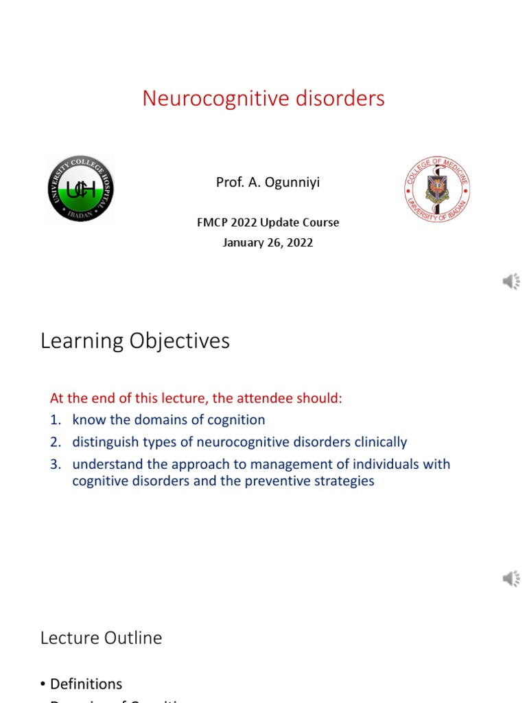 Neurocognitive Disorders | PDF | Dementia | Mental Disorder
