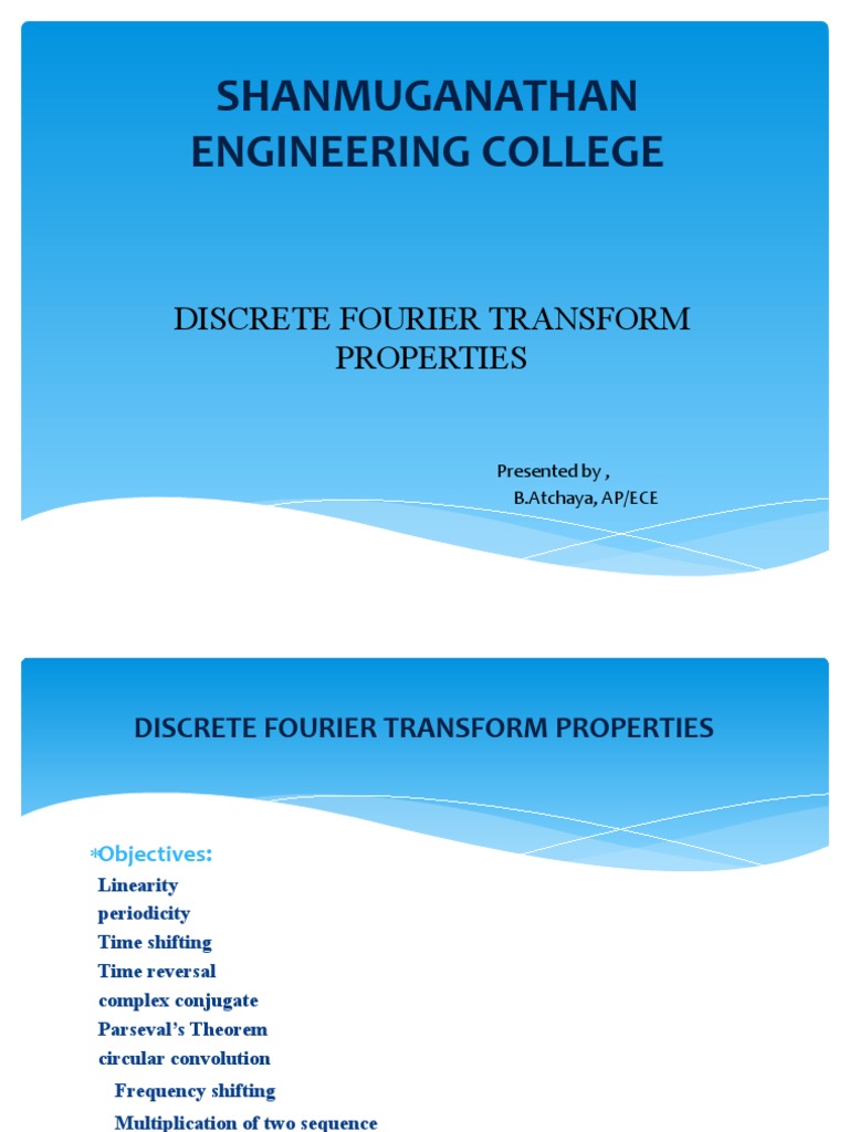 Fourier Transform Properties | PDF | Science & Mathematics