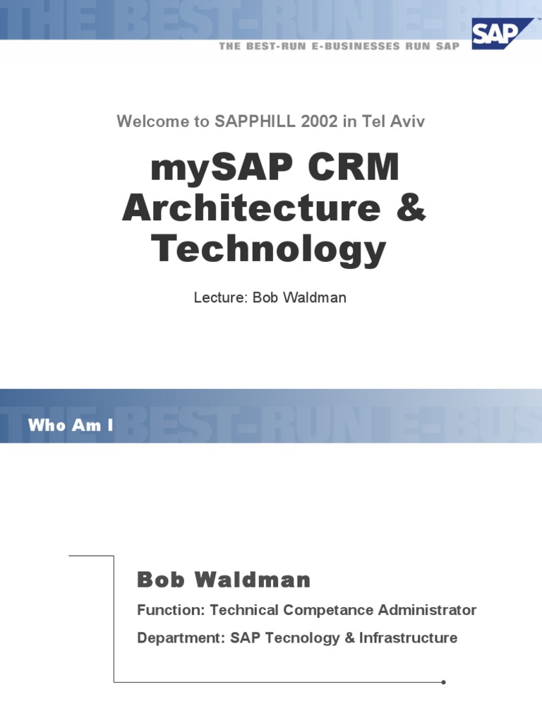 CRM Architecture Technology | PDF | Customer Relationship Management ...