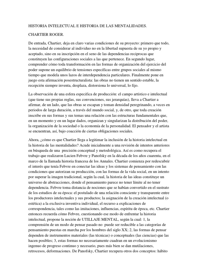 Historia Intelectual e Historia de Las Mental Ida Des | PDF | Sociedad ...