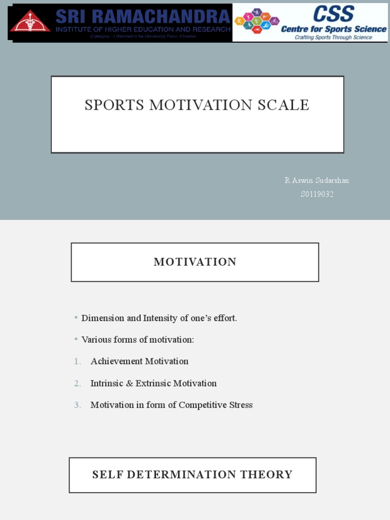 Sports Motivation Scale Overview | PDF | Motivational | Motivation