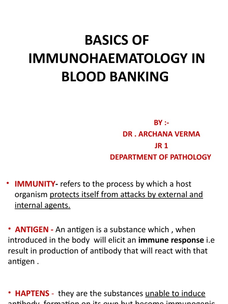 Basic Principles of Immunohaematology in Blood Banking | PDF | Antibody ...